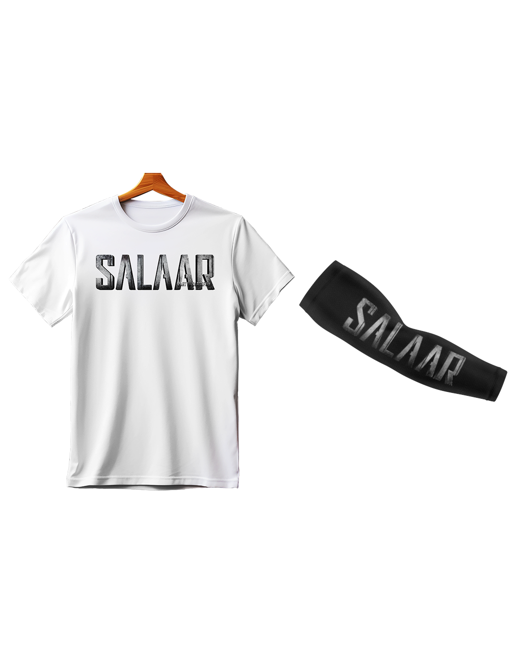 Salaar Combo Eco White T-Shirt and Arm Sleeve – HombaleVerse