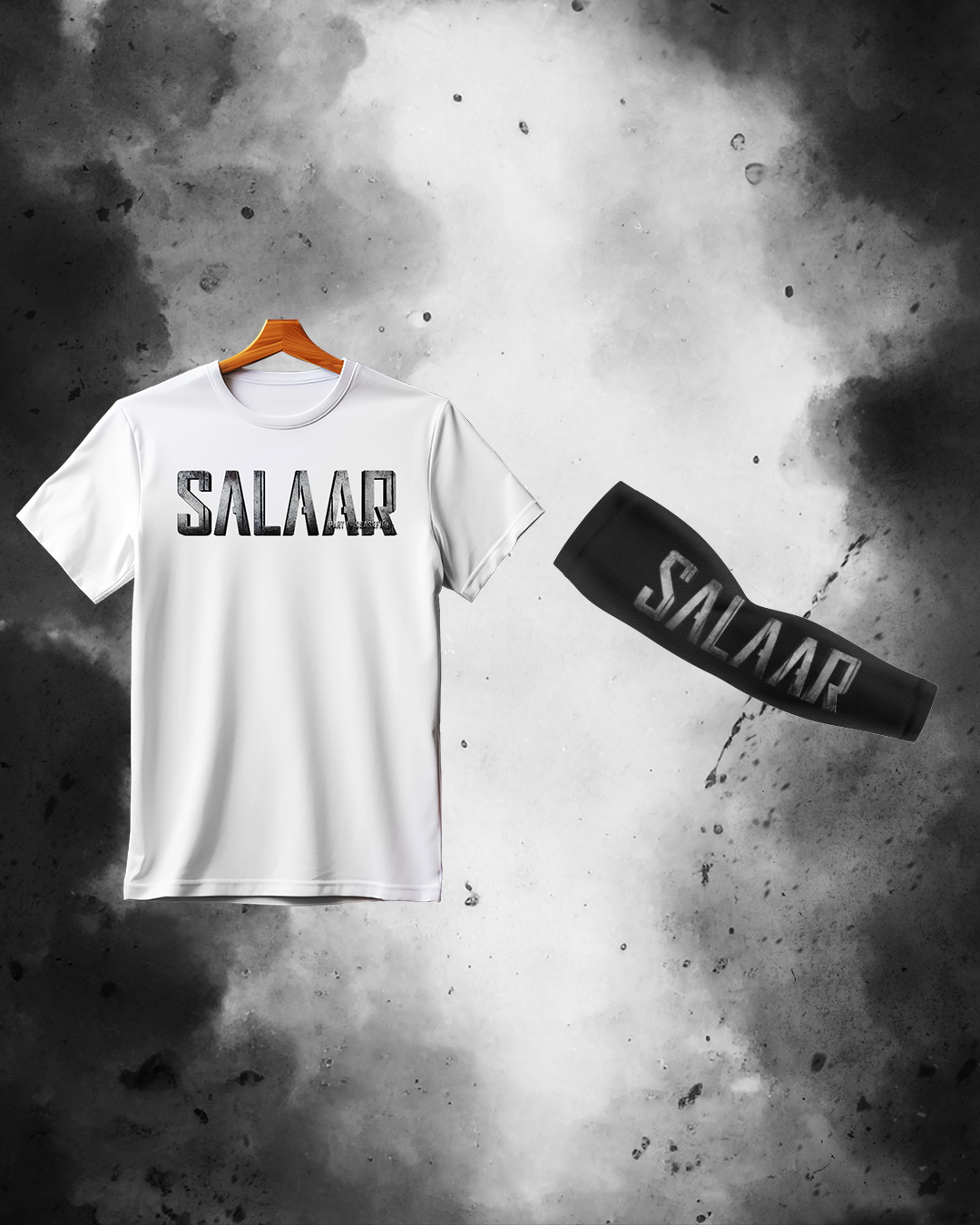 Salaar Combo Eco White T-Shirt and Arm Sleeve – HombaleVerse